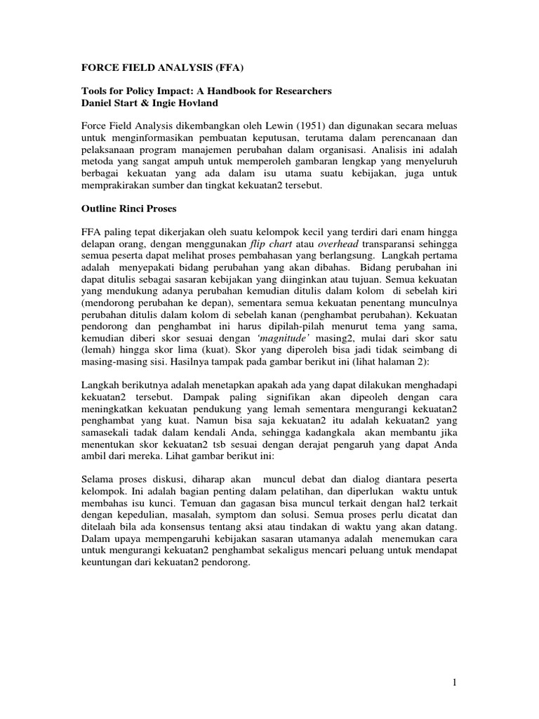 Metode Force Field Analysis (Ffa) | PDF
