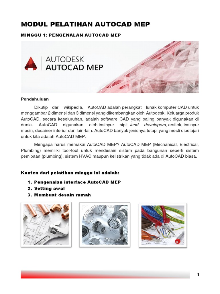 Modul Pelatihan AutoCAD MEP Minggu 1 | PDF