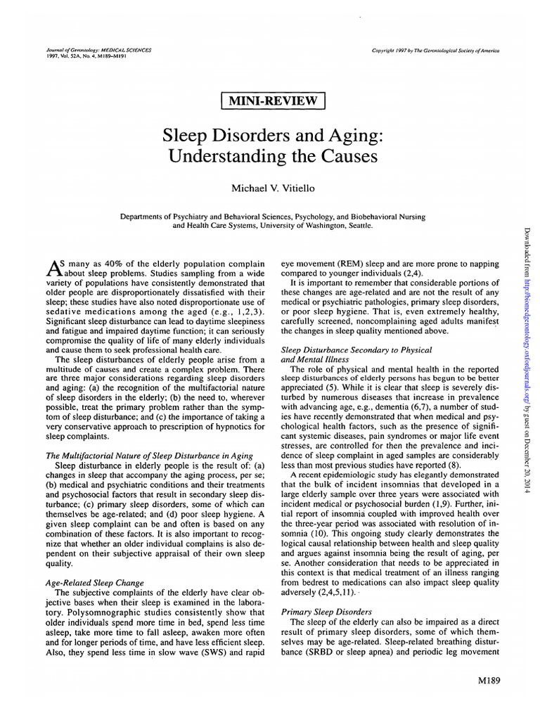 J Gerontol A Biol Sci Med Sci-1997-Vitiello-M189-91 | PDF | Sleep ...