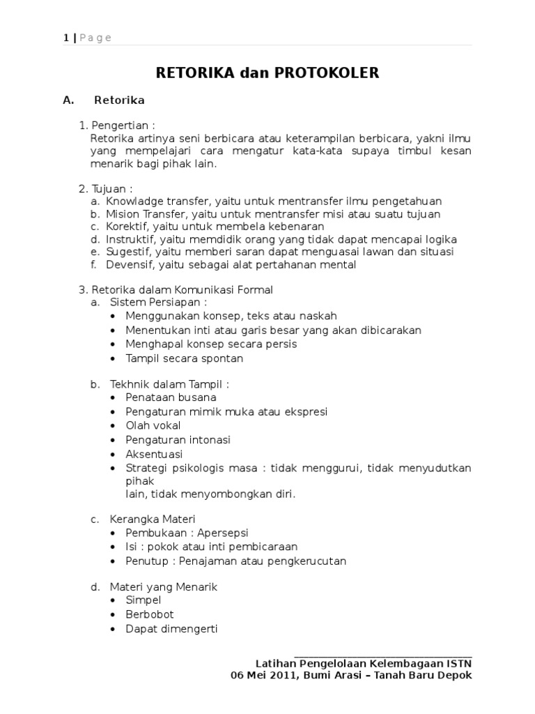 Retorika Dan Protokoler | PDF