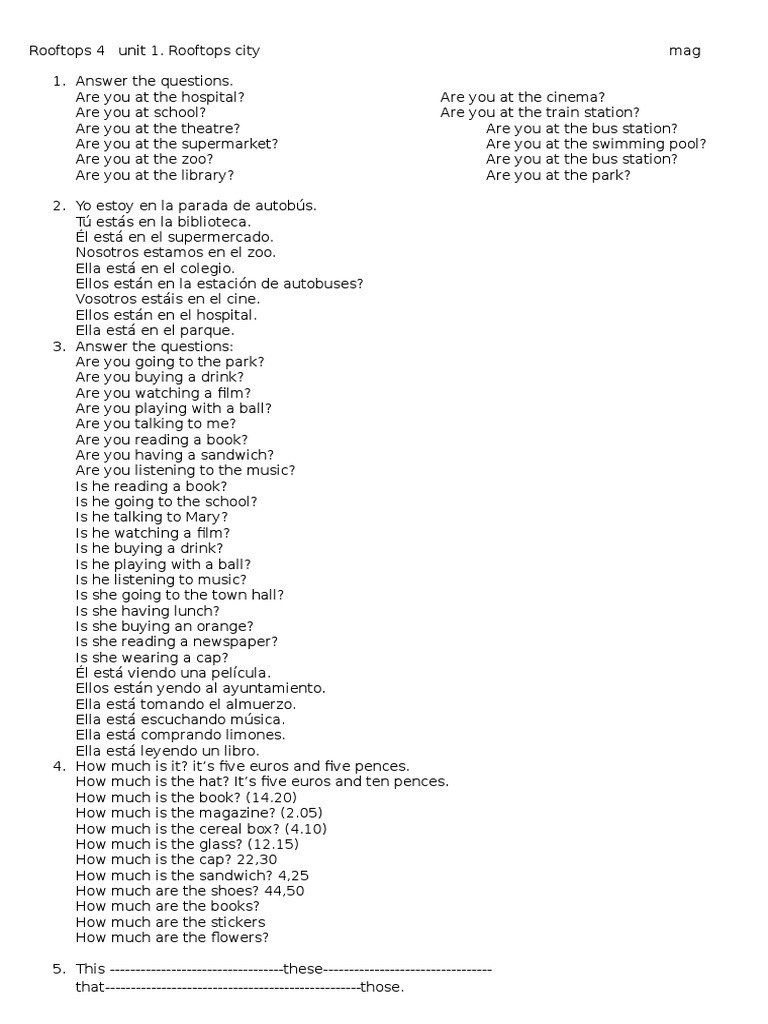 Unit 1 Rooftops | PDF