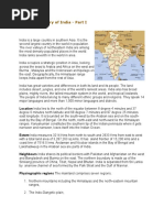 Geography and The Early Settlement of India | PDF | Himalayas | Indus River