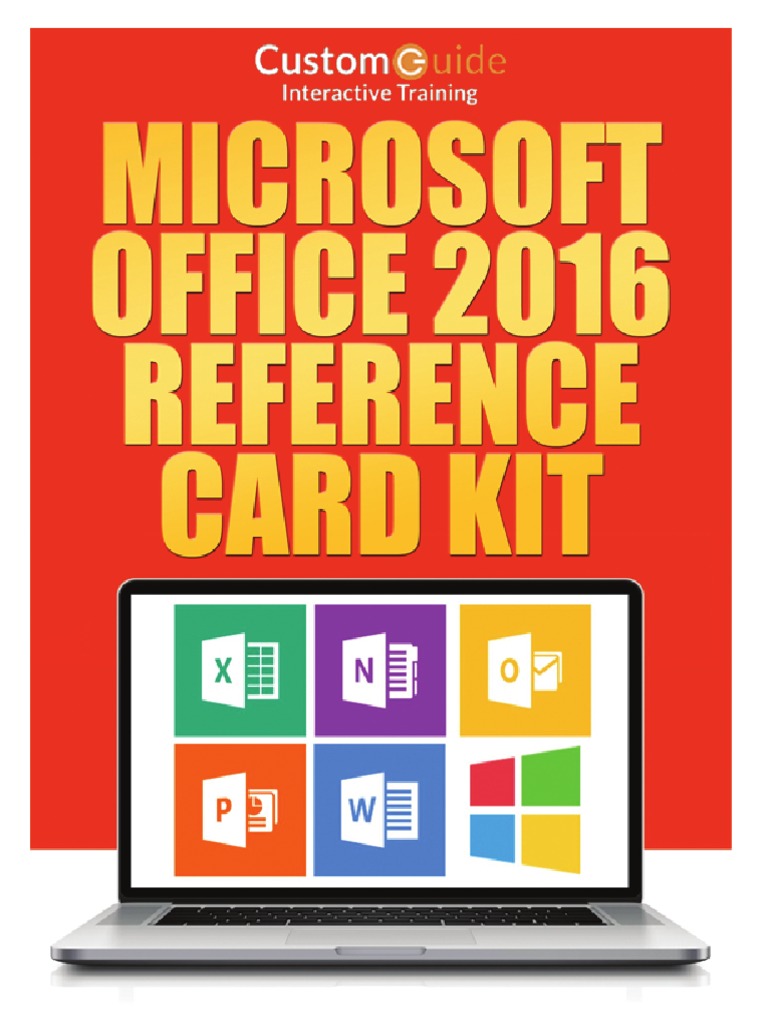Microsoft Office 2016 - Free Reference Card Kit PDF | PDF | Email ...