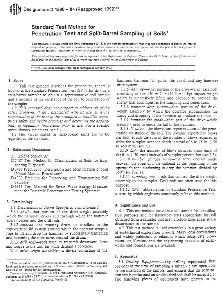 ASTM D1586 | Drilling Rig | Engineering