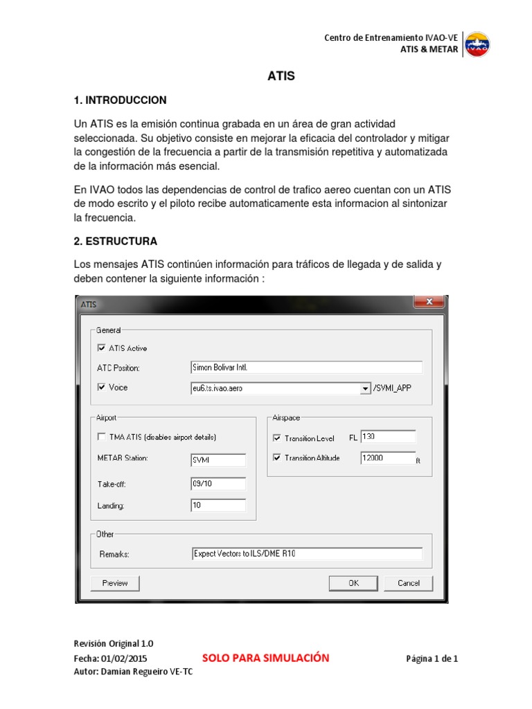 Guía de ATIS y METAR para Simulación | PDF | Nube | Tormentas