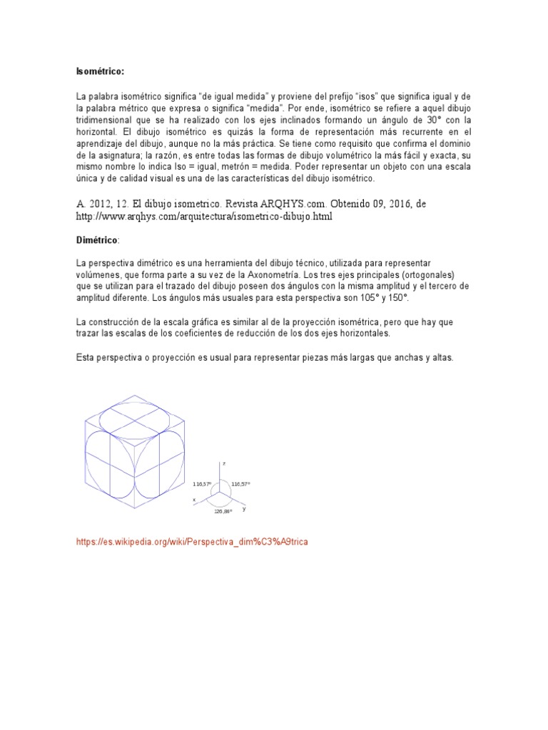 Vistas Dimetrico, Isometrico, Trimetrico | PDF | Perspectiva (Gráfica ...