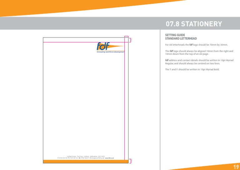 07.8 Letterhead Setting Guide | PDF | Stationery | Printing Materials