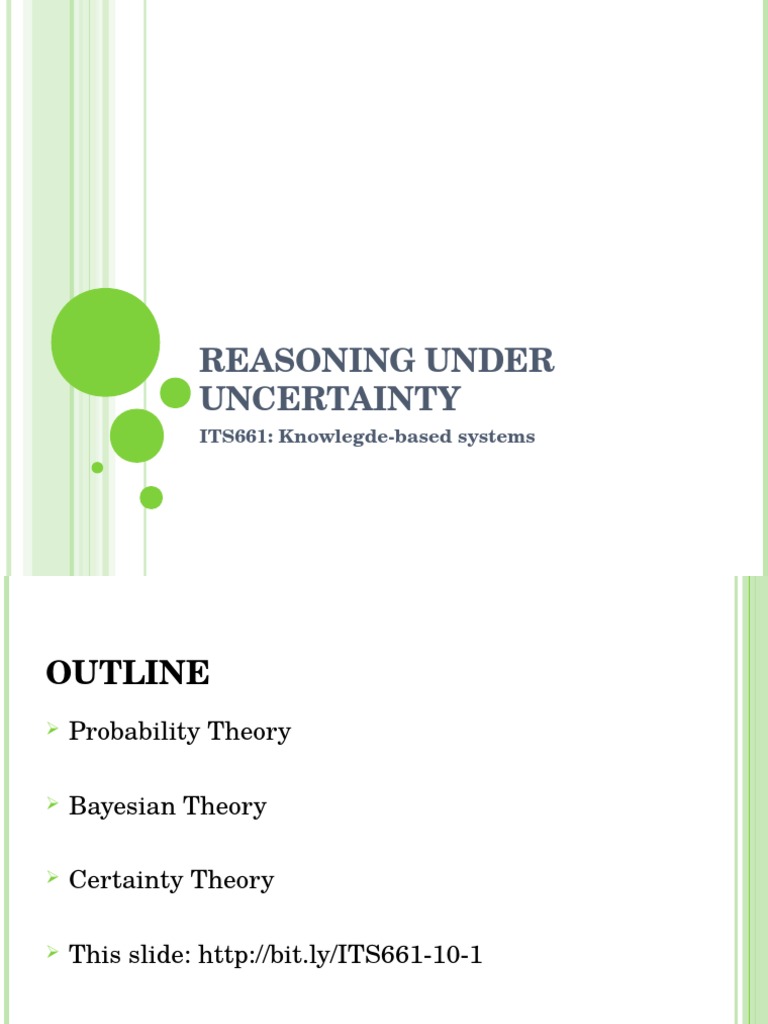 Reasoning Under Uncertainty: ITS661: Knowlegde-Based Systems | PDF | Bayesian Inference ...