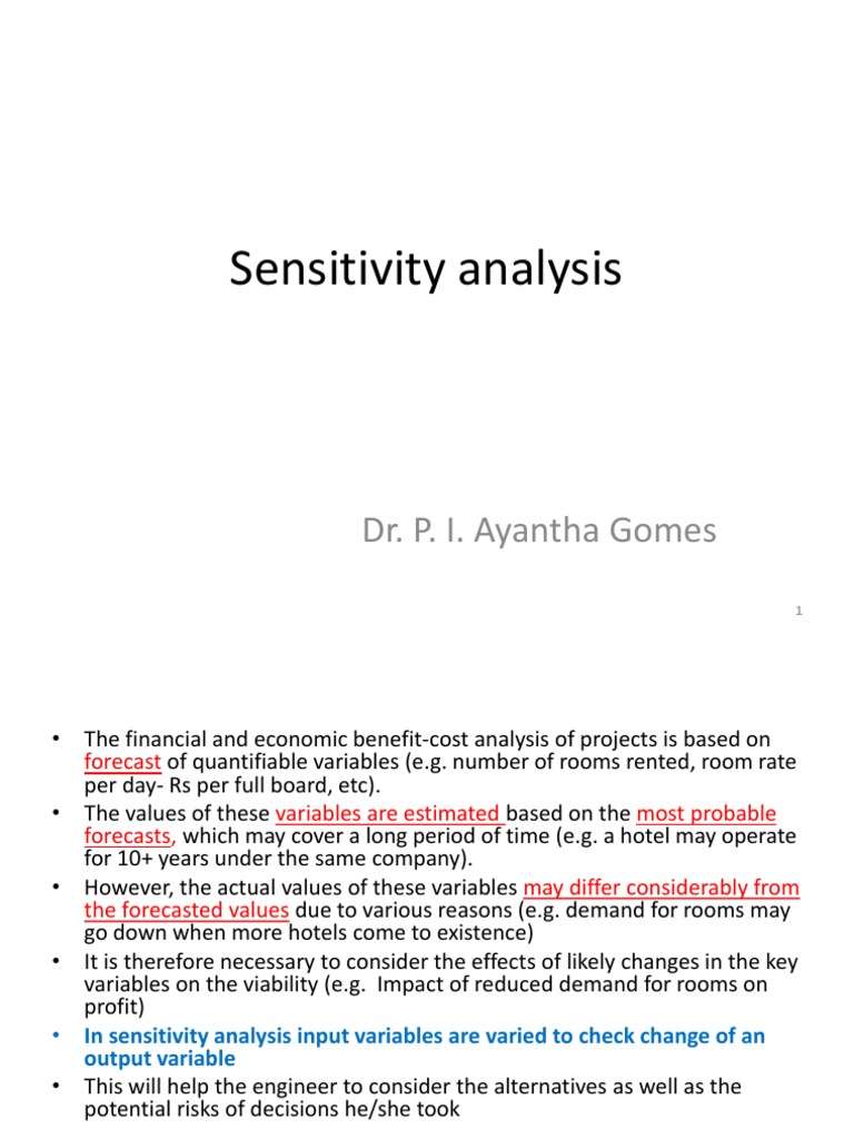 Presetation 3-Sensitivity Analysis | PDF | Sensitivity Analysis | Cost ...