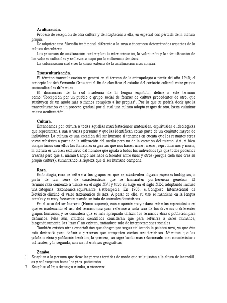 Aculturación | PDF | Raza (categorización humana) | Mulato
