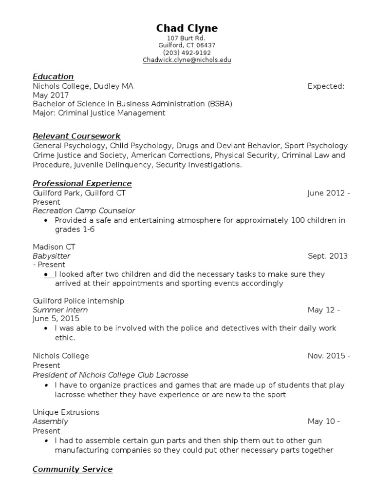 Resume Chad Clyne | Download Free PDF | Detective | Deviance (Sociology)