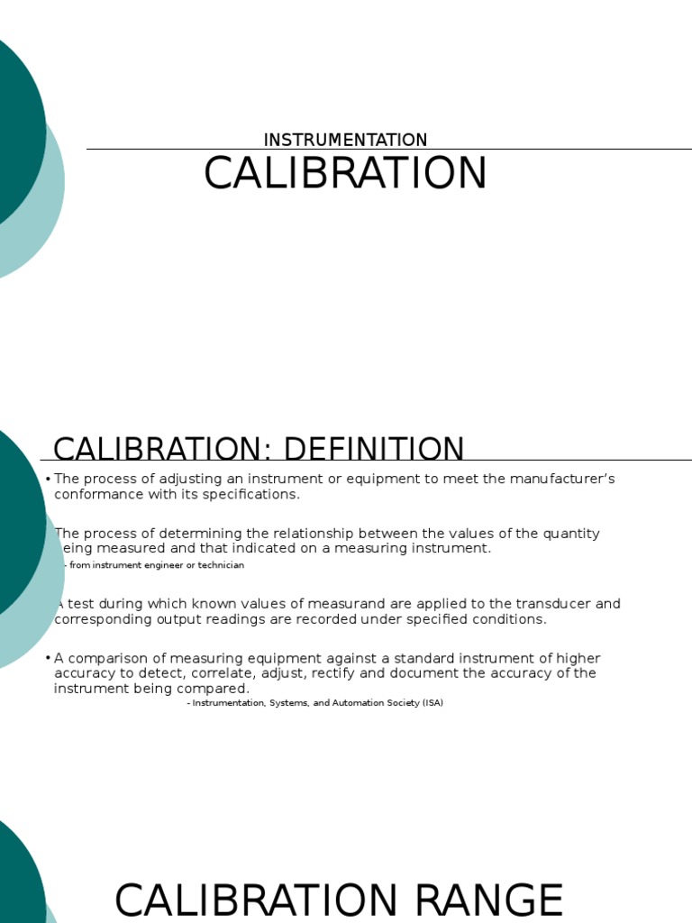 Calibration | PDF | Calibration | Measuring Instrument