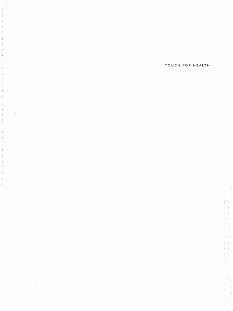 Touch For Health I | PDF