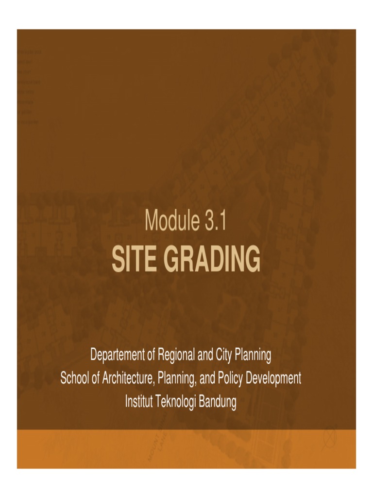 Module 3.1 Site Grading | PDF