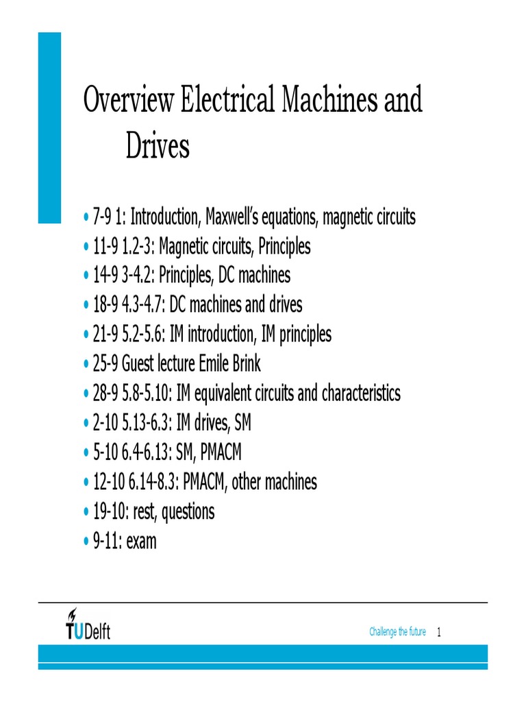 ET4117 Electrical Machines and Drives Lecture2 PDF | PDF