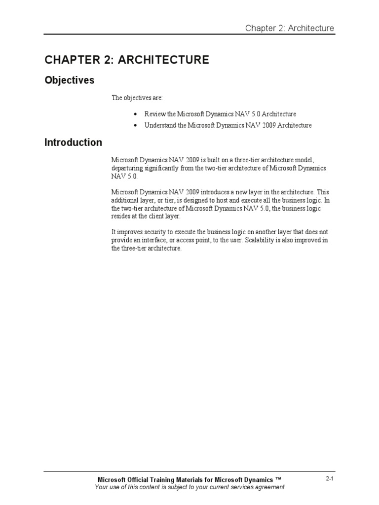 NAV 2009 - Architecture | PDF | Microsoft Dynamics Nav | Databases