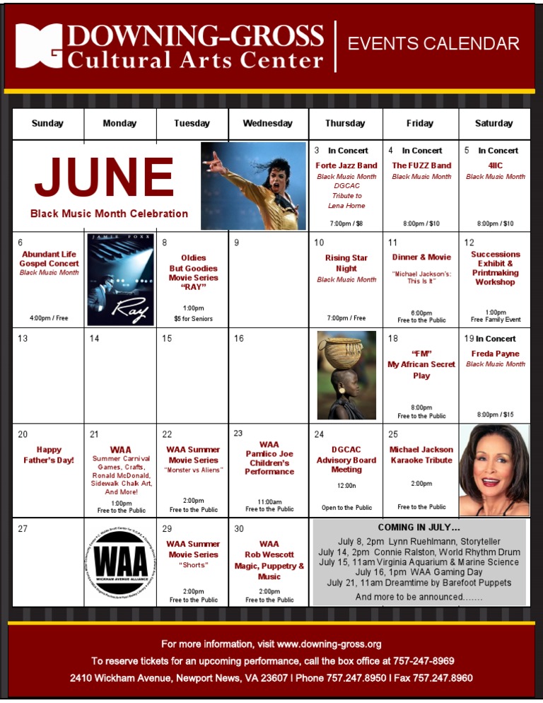 Black Music Month Calendar | PDF | Entertainment | Performing Arts