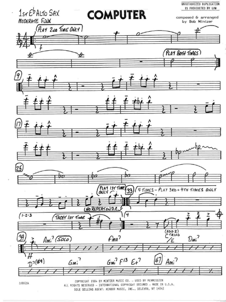 Computer - Big Band - Bob Mintzer | PDF | Sound | Classical Music