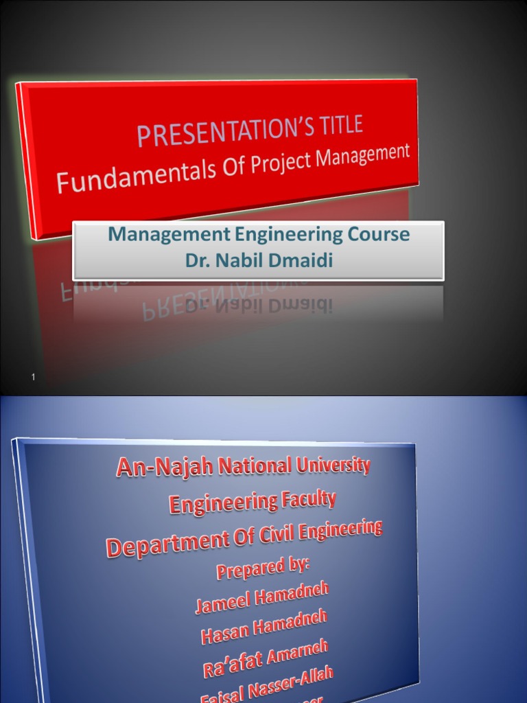 Presentation About Fundamentals of Project Management | PDF | Project ...
