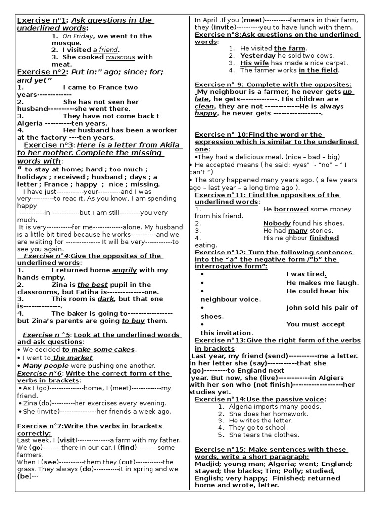 4AM Activities | PDF | Ellipsis | Sentence (Linguistics)