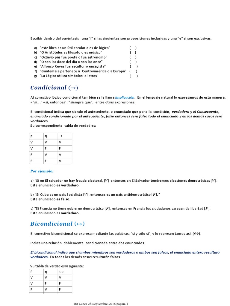 Lógica Proposicional y Condicionales | PDF | Proposición | Lógica