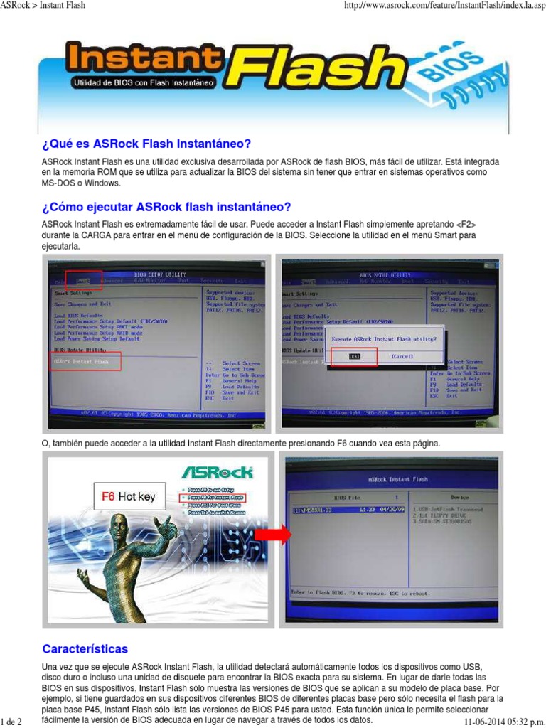 ASRock Instant Flash: Actualiza BIOS Fácilmente | PDF | Bios | Hardware ...