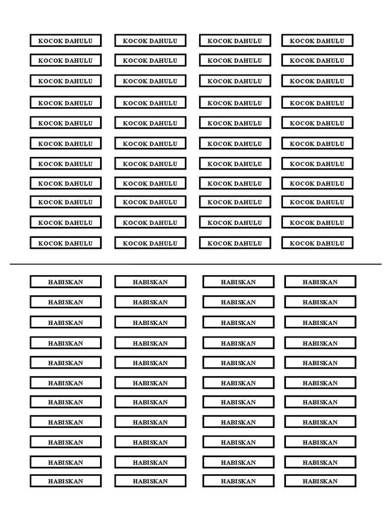 Label (Habiskan, Ni, Kocok Dahulu) | PDF