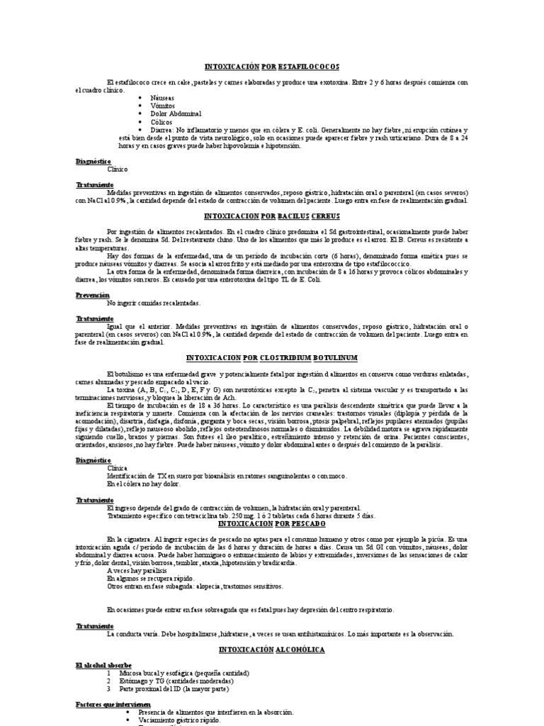 Intoxicación Por Estafilococos | PDF | Diarrea | Especialidades Medicas