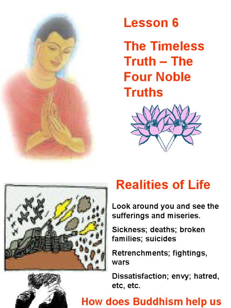 Buddhism For You-Lesson 06-The Four Noble Truths | PDF | Four Noble ...