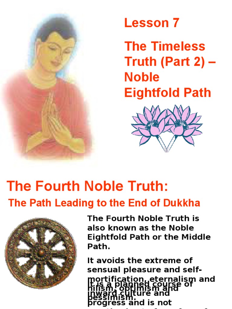 Buddhism For You-Lesson 07-Noble Eightfold Path | PDF | Noble Eightfold ...