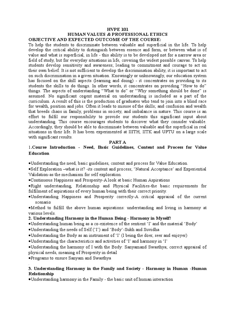Hvpe 101 | PDF | Value (Ethics) | Human