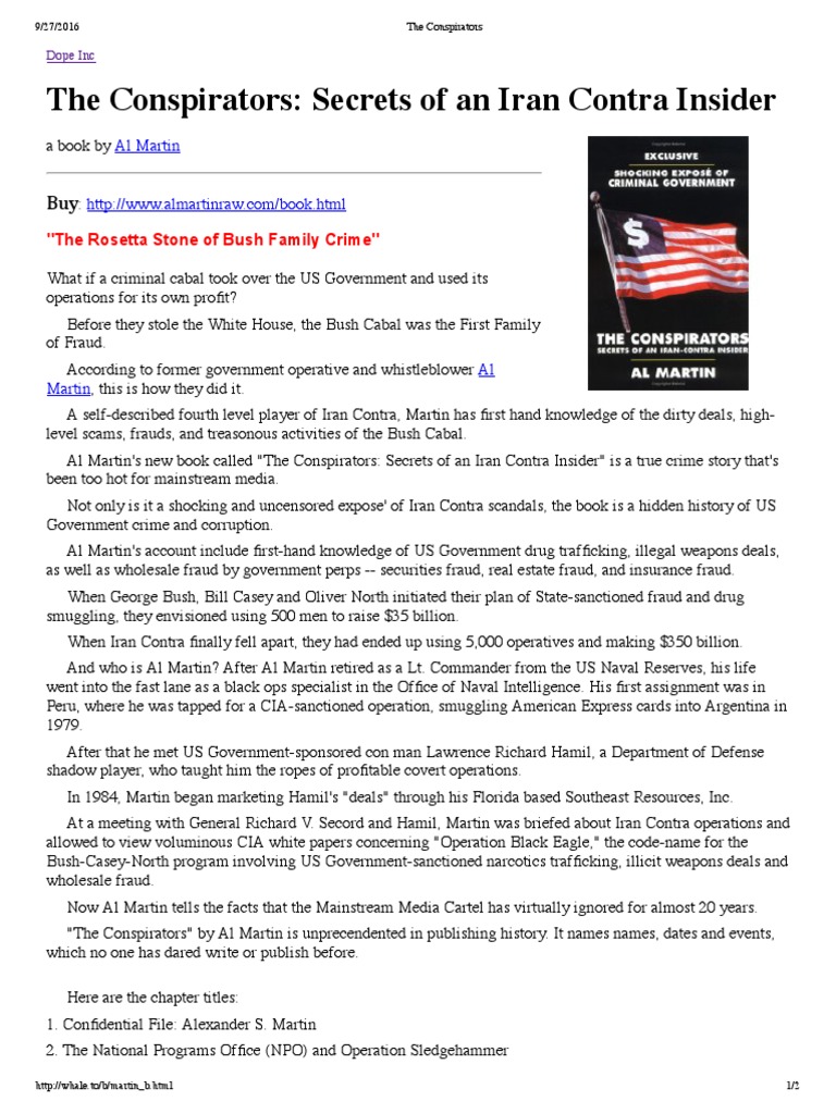 The Conspirators: Iran Contra Exposé | PDF | Iran–Contra Affair ...