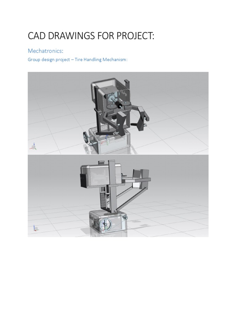 CAD Drawings for Mechatronics Projects | PDF | Computer Aided Design ...