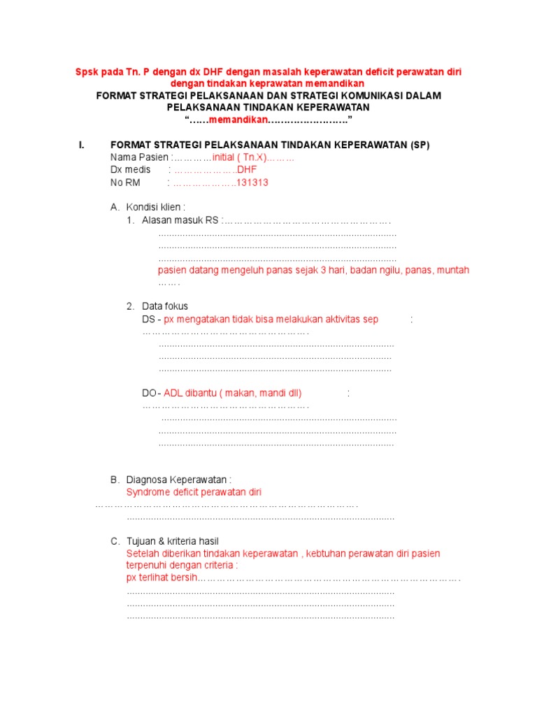 Contoh Format SPSK | PDF