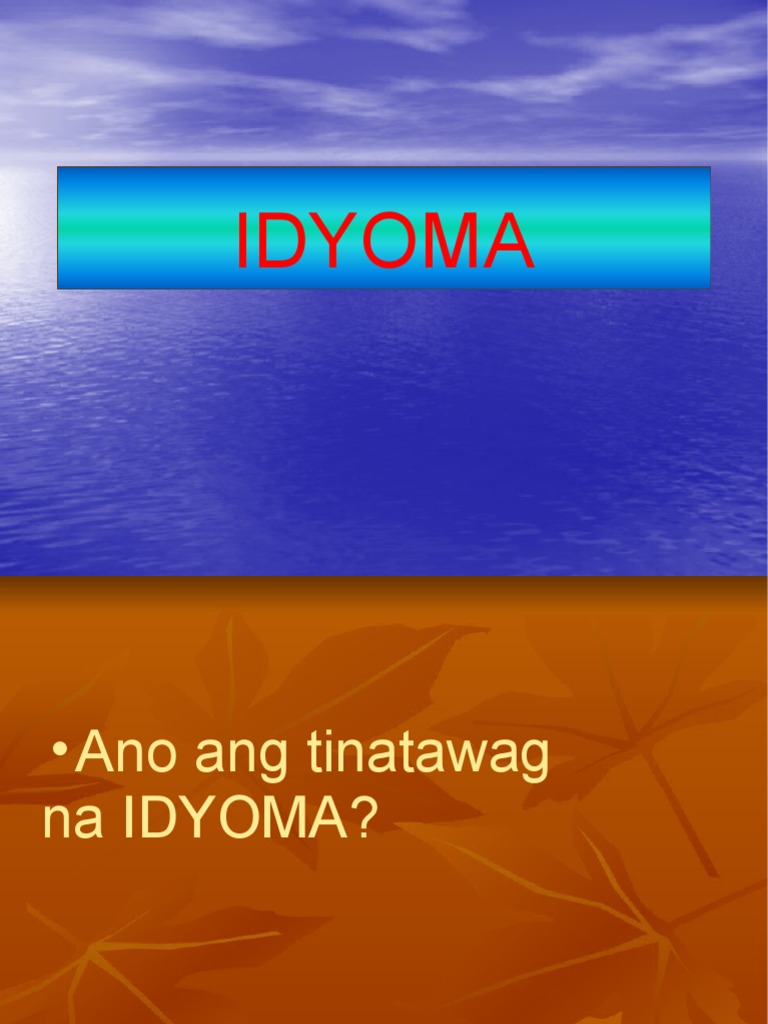 Idyoma | PDF