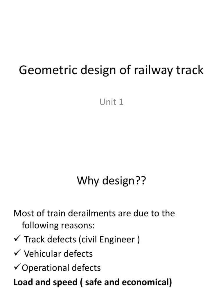 Geometric Design | PDF | Track (Rail Transport) | Rail Transport