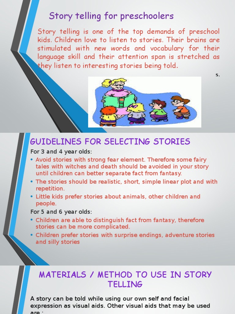 topic 5 Story telling for preschoolers (1).pptx | Storytelling | Cognition