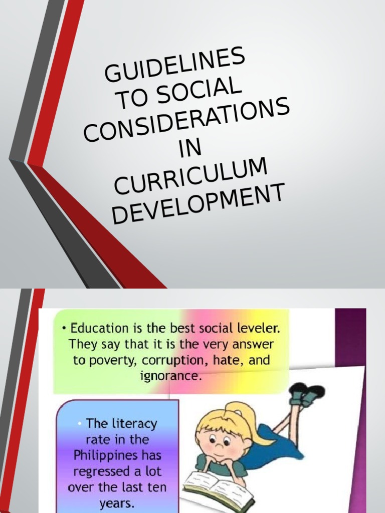 Guidelines To Social Considerations in Curriculum Development 1 | PDF ...