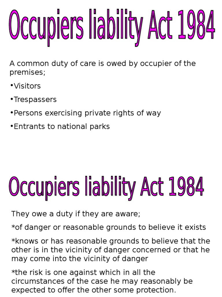 Occupiers Liability | PDF