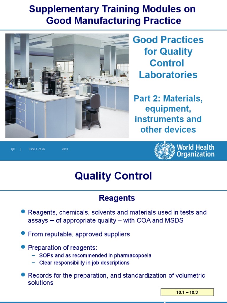 Quality Control Best Practices Guide | PDF | Verification And ...
