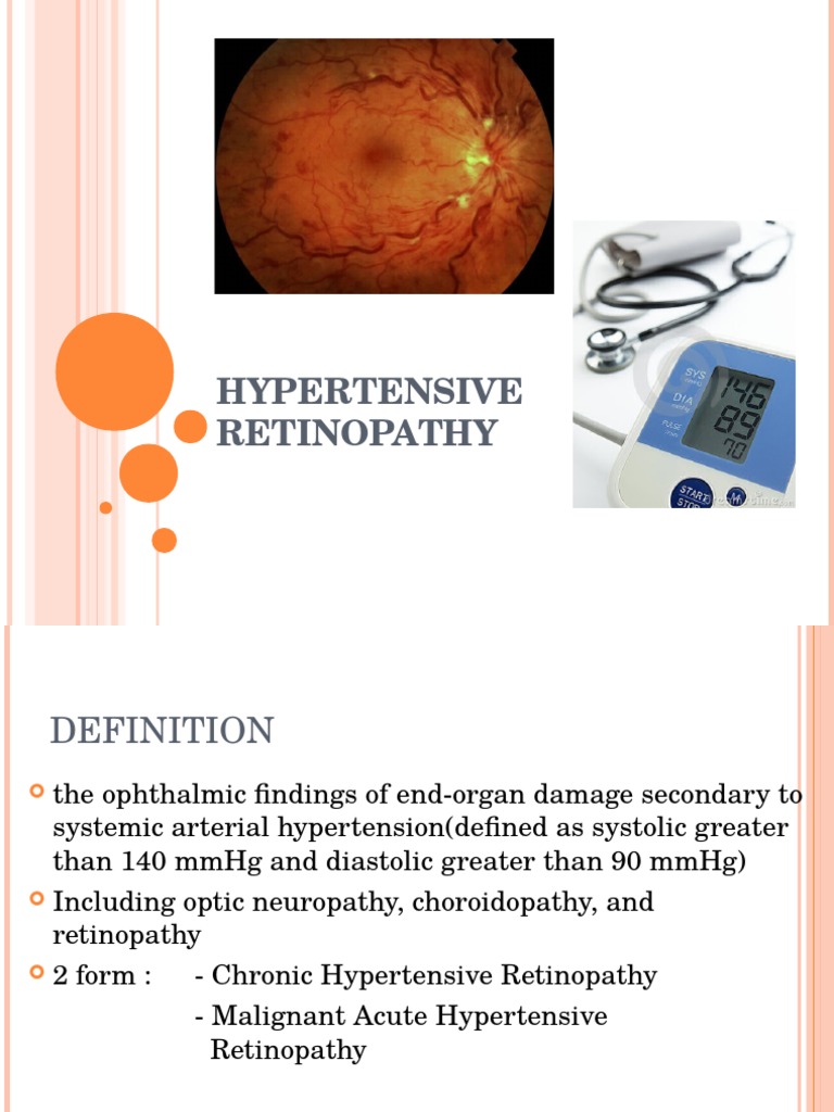 HYPERTENSIVE RETINOPATHY.ppt | Hypertension | Blood Vessel