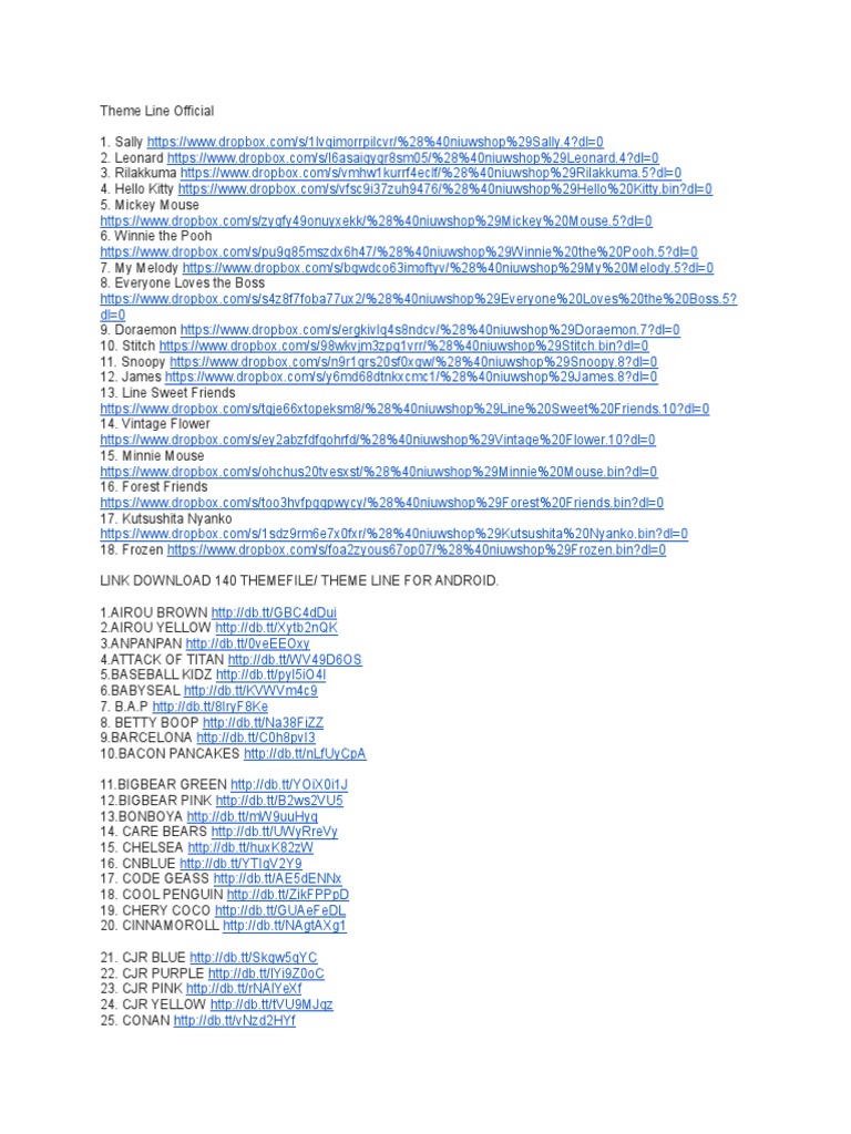 Theme Line Official | PDF | Leisure | Entertainment (General)