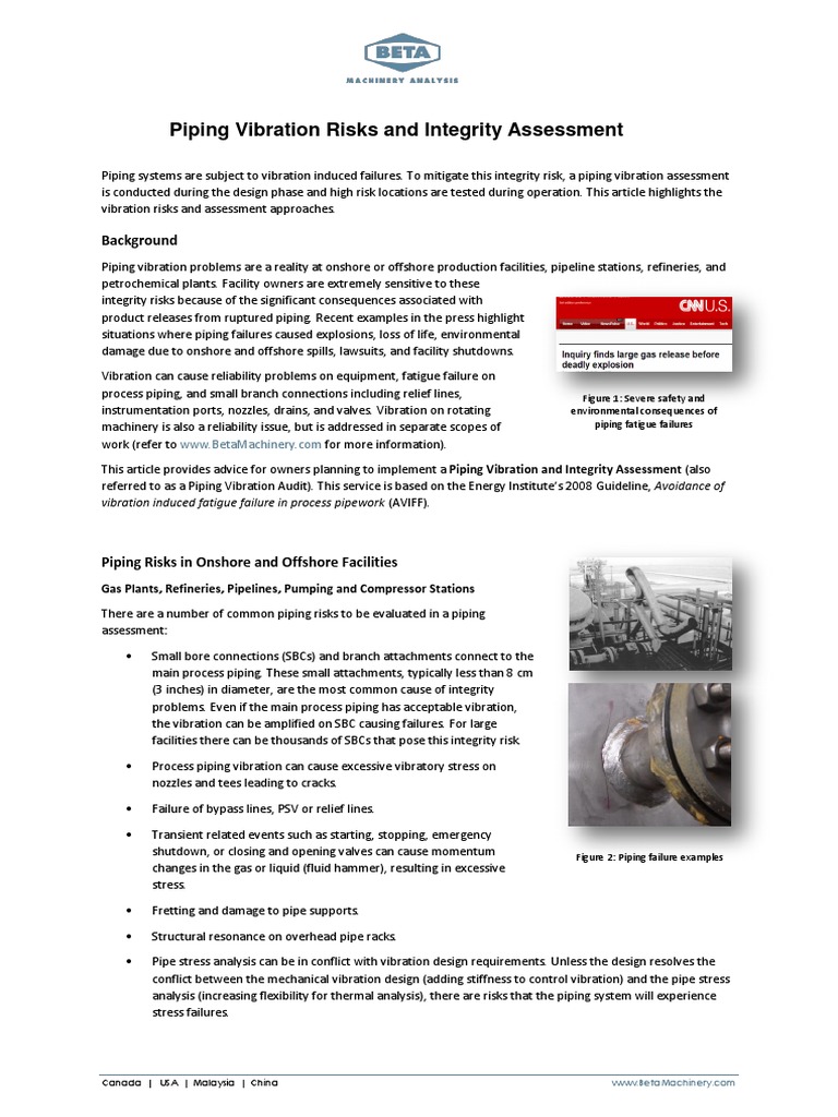 Importance of Pipework Vibration Assessment | PDF | Software Testing | Pump