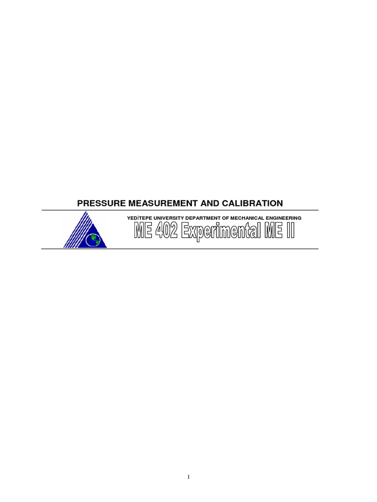 Pressure Measurement and Calibration | PDF