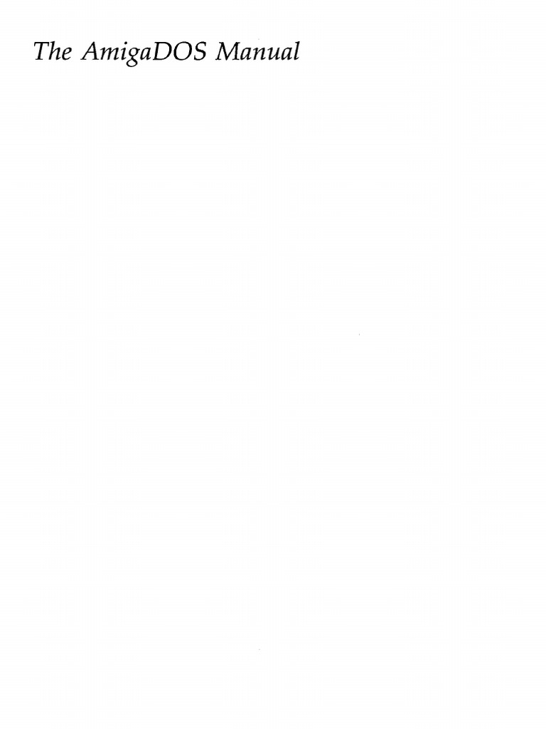 The AmigaDOS Manual | PDF | Command Line Interface | Computer Data