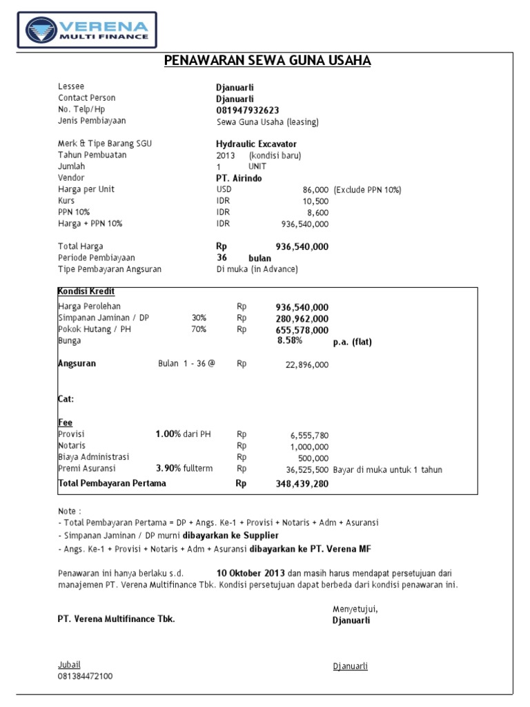 Simulasi Leasing | PDF