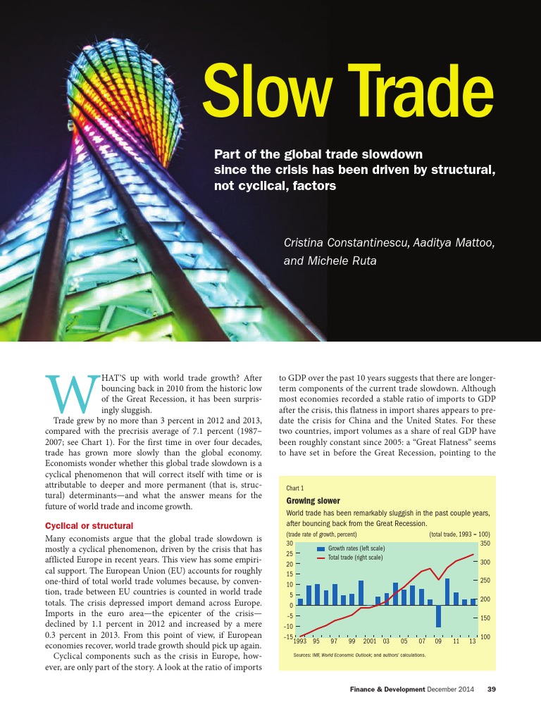 Slow Trade: Part of The Global Trade Slowdown Since The Crisis Has Been ...