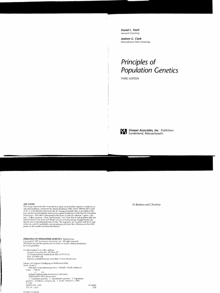 Hartl-Clark-Principles of Population Genetics PDF | PDF