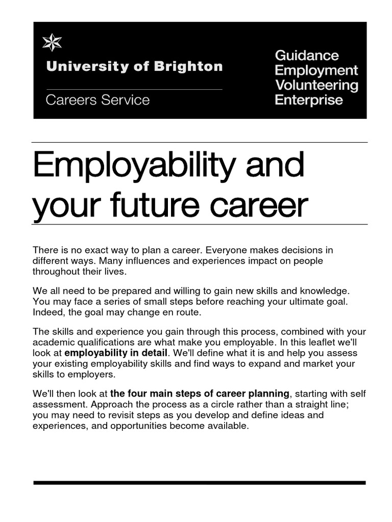 Enhancing Your Employability Skills | PDF | Professional Development ...