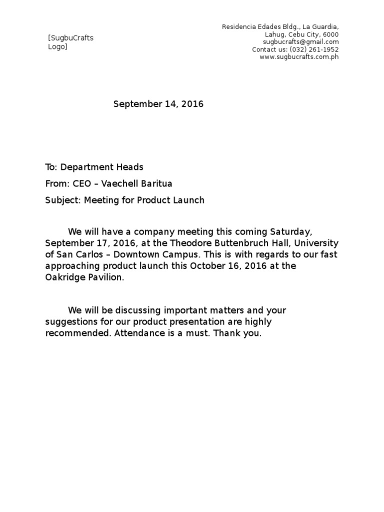 Inter-Office Memo | PDF